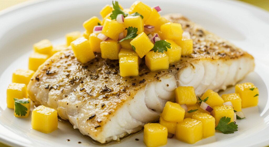 Baked Cod With Mango Salsa Recipe - Wholesome Cove