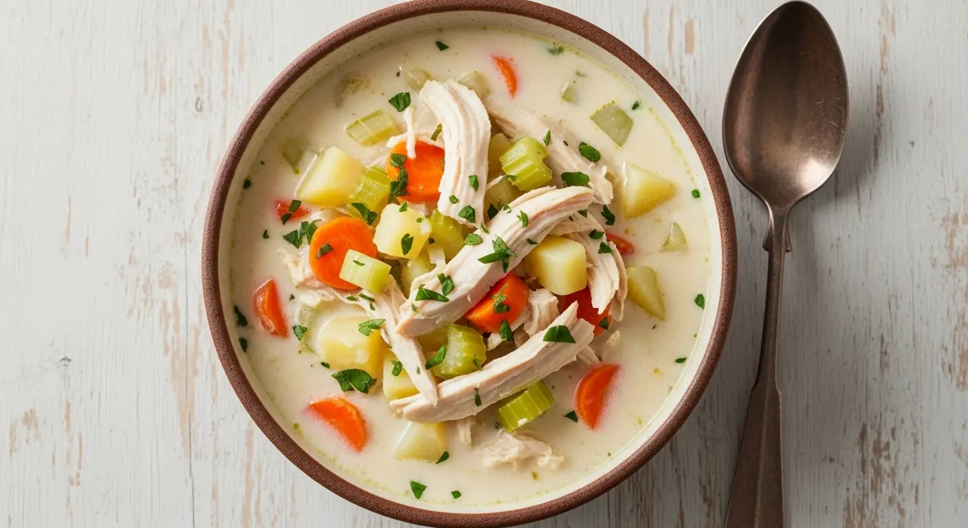 Creamy Chicken Soup Recipe - Easy, Comforting Homemade Soup - Wholesome ...